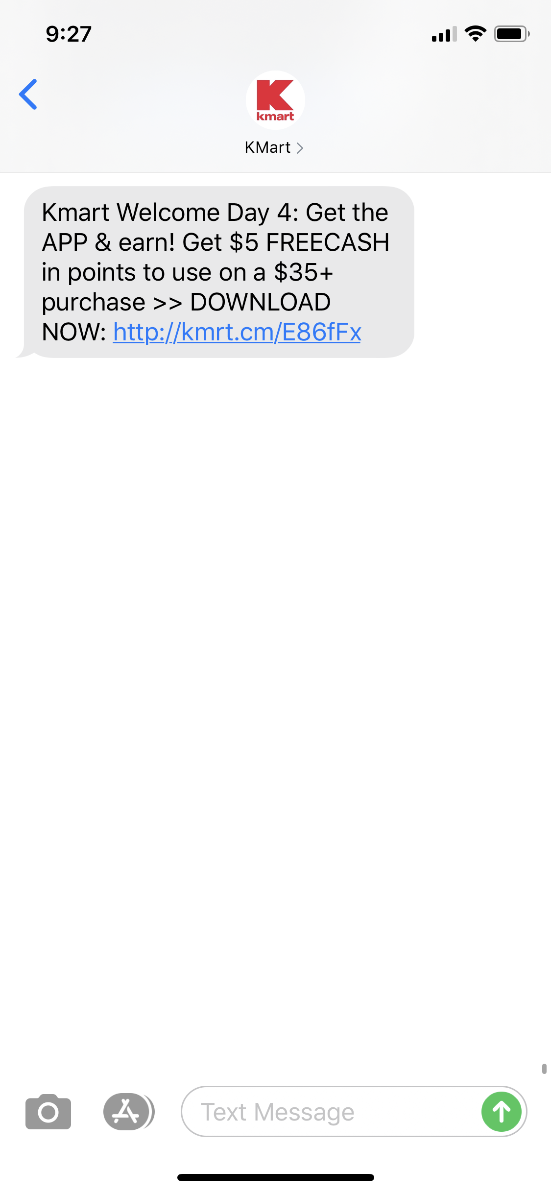 Kmart Text Message Marketing Example – 02.23.2020 | SMS Archives