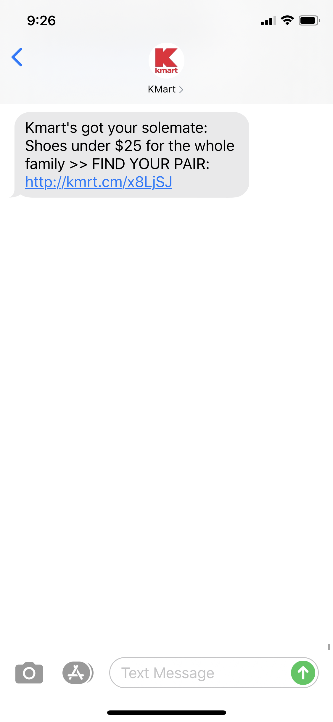 Kmart Text Message Marketing Example – 02.29.2020 | SMS Archives