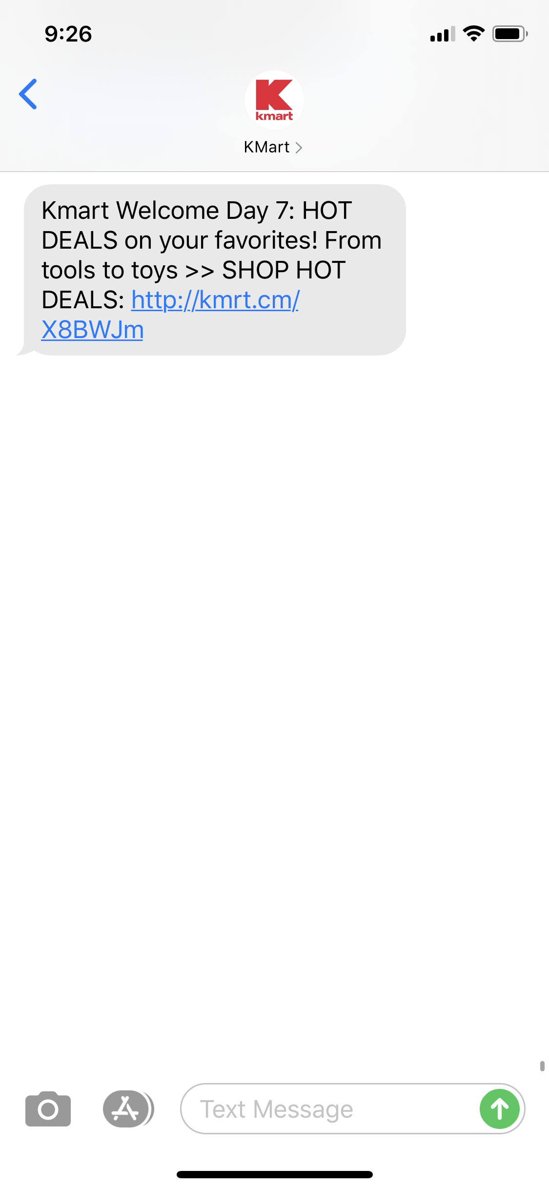 Kmart Text Message Marketing Example – 02.29.2020 | SMS Archives