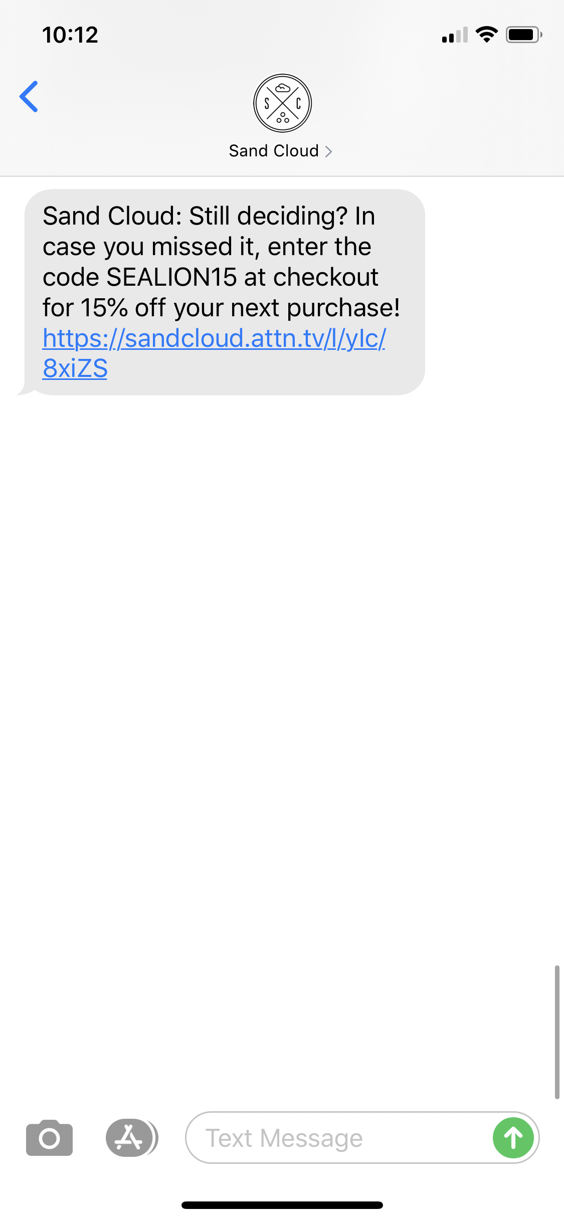 Sand Cloud Text Marketing Examples | SMS Archives