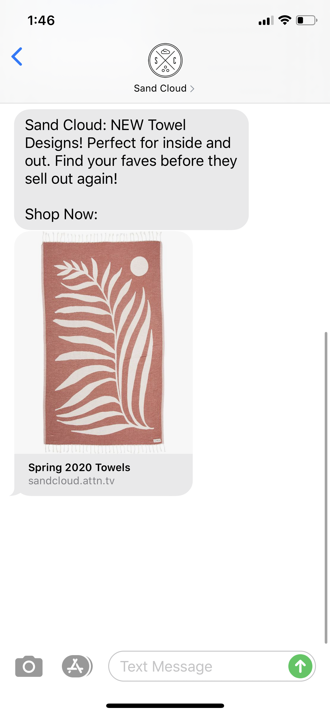 Sand Cloud Text Marketing Examples | SMS Archives