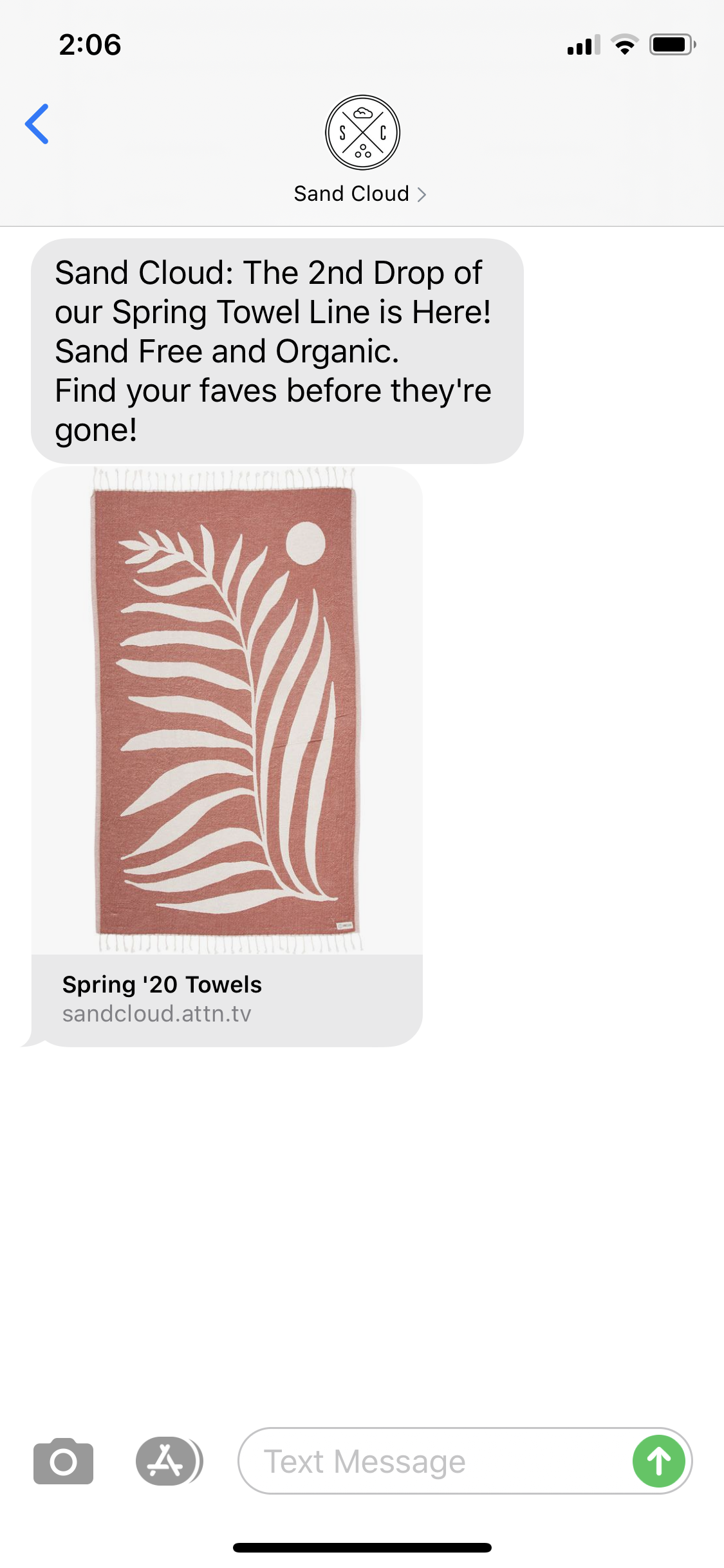 Sand Cloud Text Marketing Examples | SMS Archives
