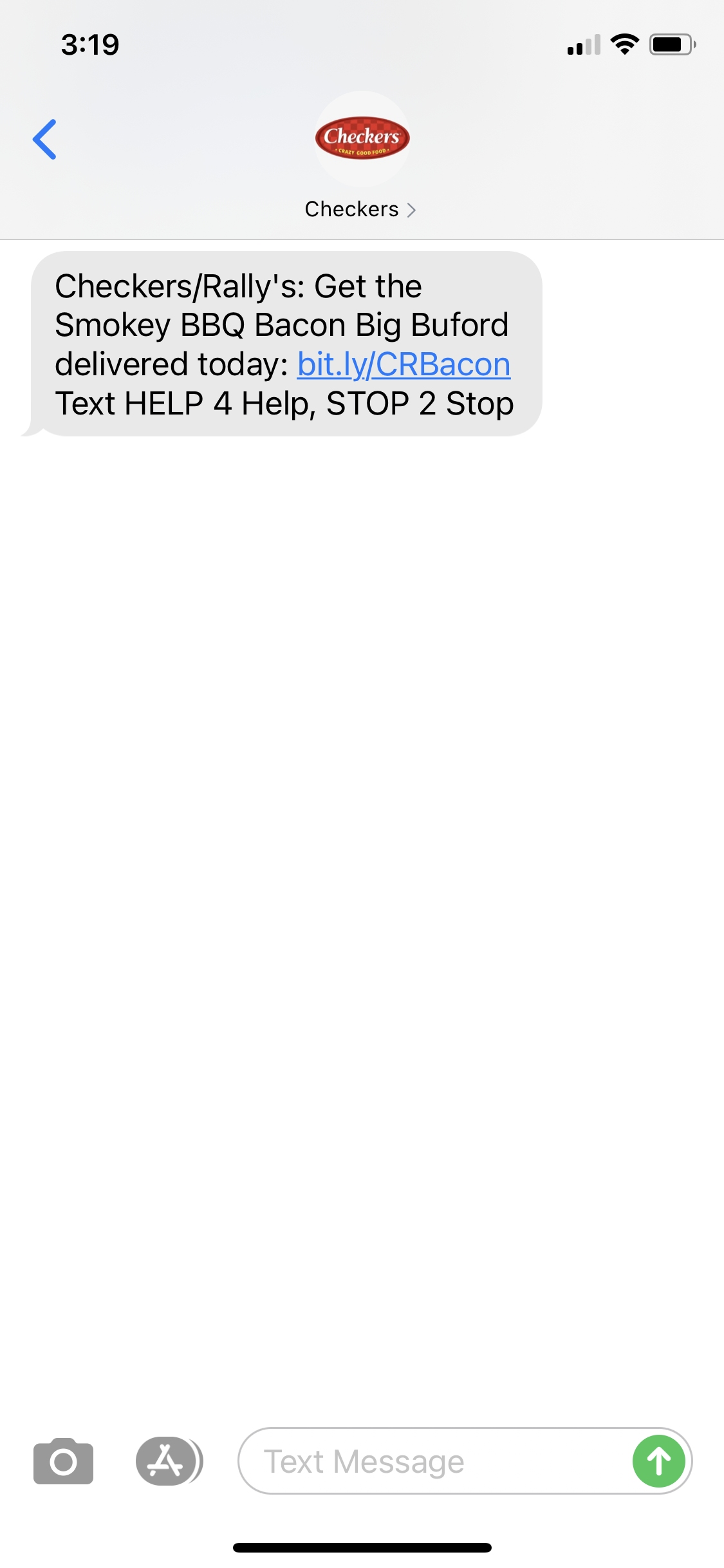 Checkers Text Message Marketing Example – 09.16.2020 | SMS Archives