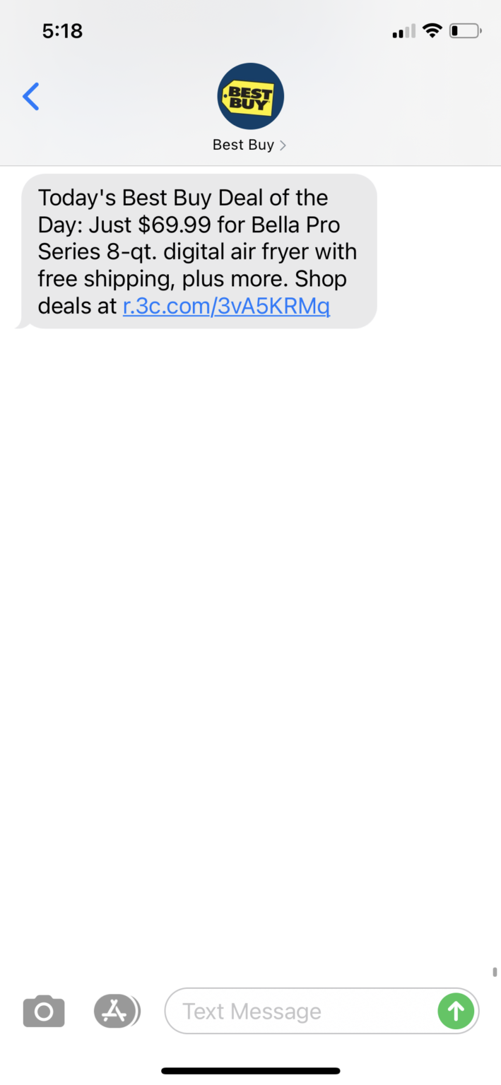 Best Buy Text Message Marketing Example – 10.23.2020 | SMS Archives