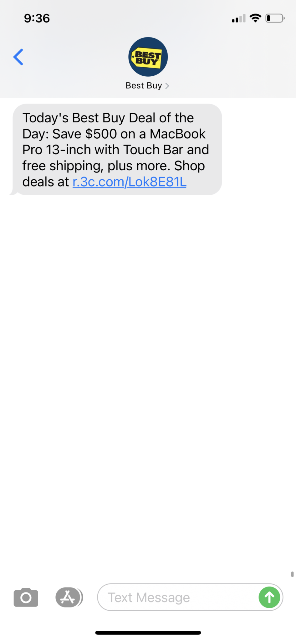 Best Buy Text Message Marketing Example – 10.26.2020 | SMS Archives