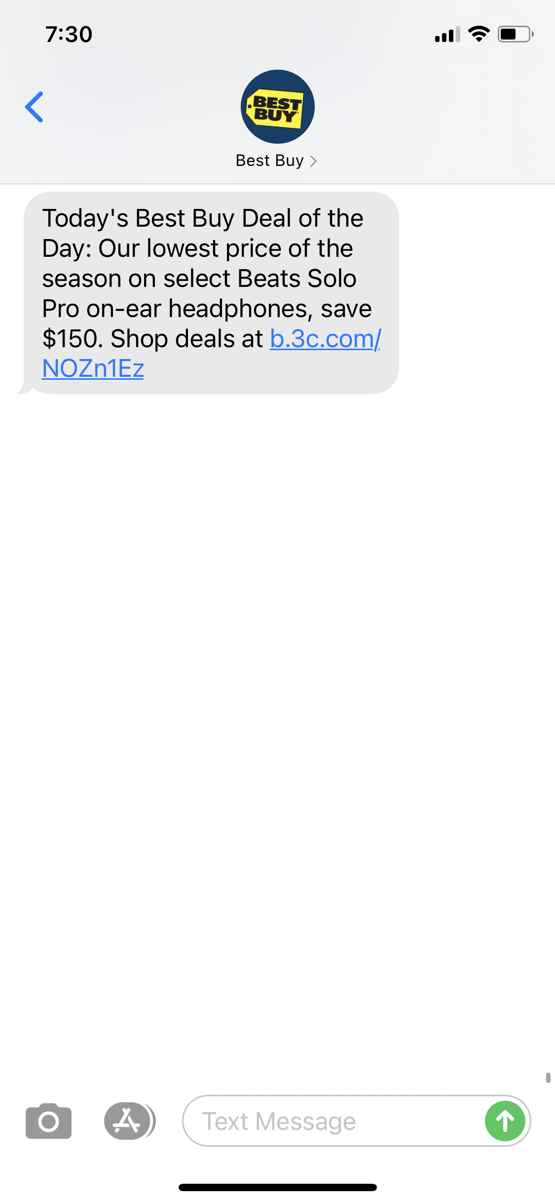 Best Buy Text Message Marketing Example – 12.22.2020 | SMS Archives
