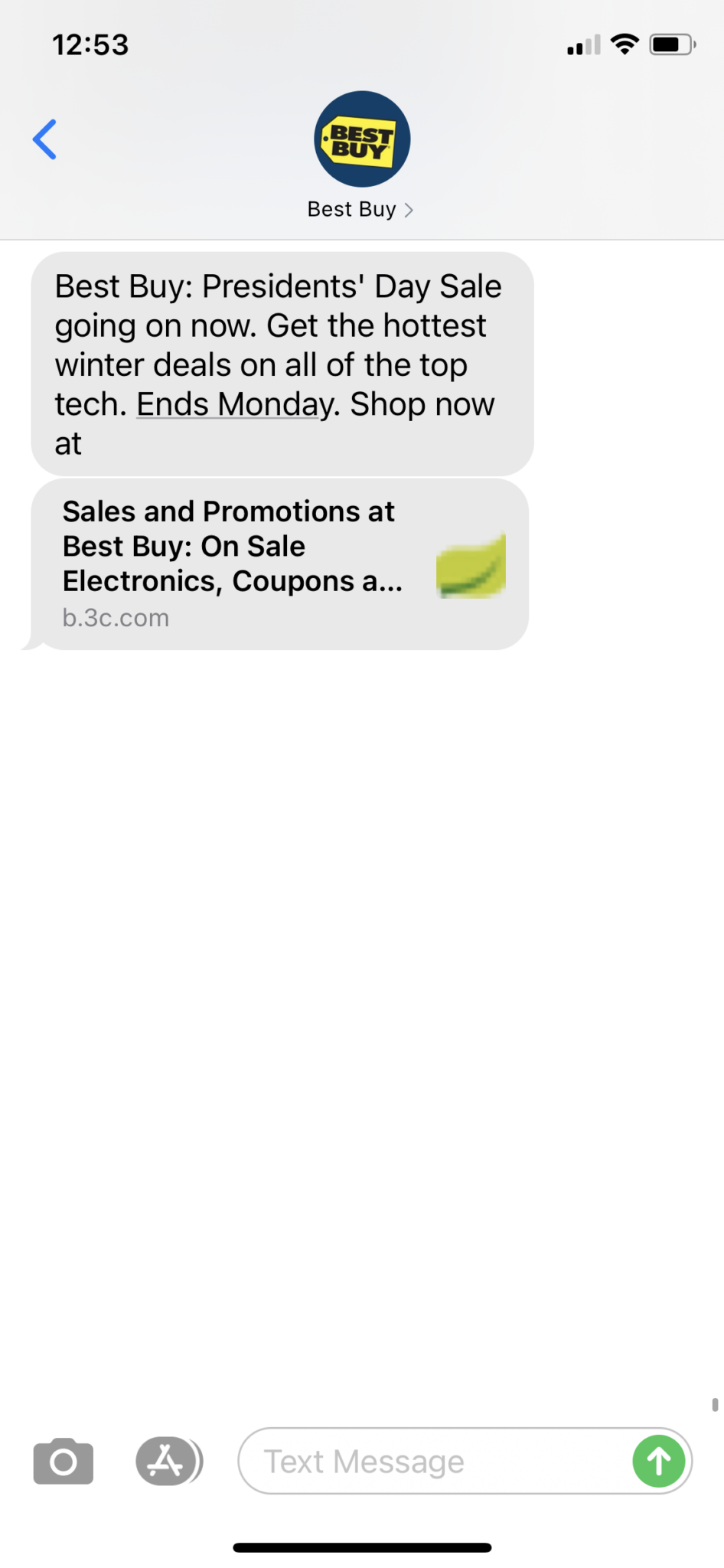 Best Buy Text Message Marketing Example – 02.13.2021 | SMS Archives