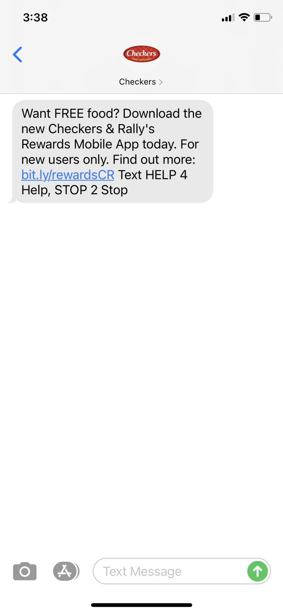 Checkers Text Message Marketing Example – 02.10.2021 | SMS Archives