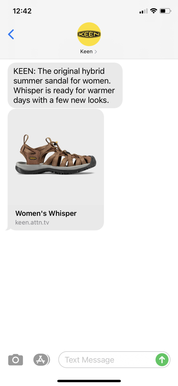 Keen Text Message Marketing Example – 04.27.2021 | SMS Archives