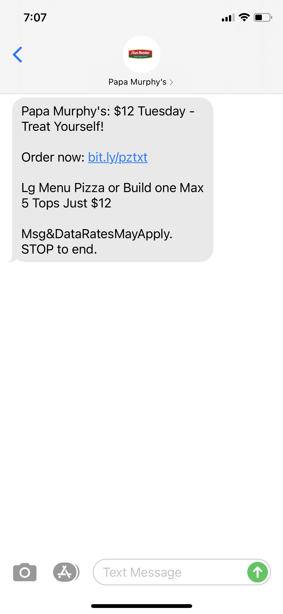 Papa Murphy’s Text Message Marketing Example – 05.25.2021 | SMS Archives