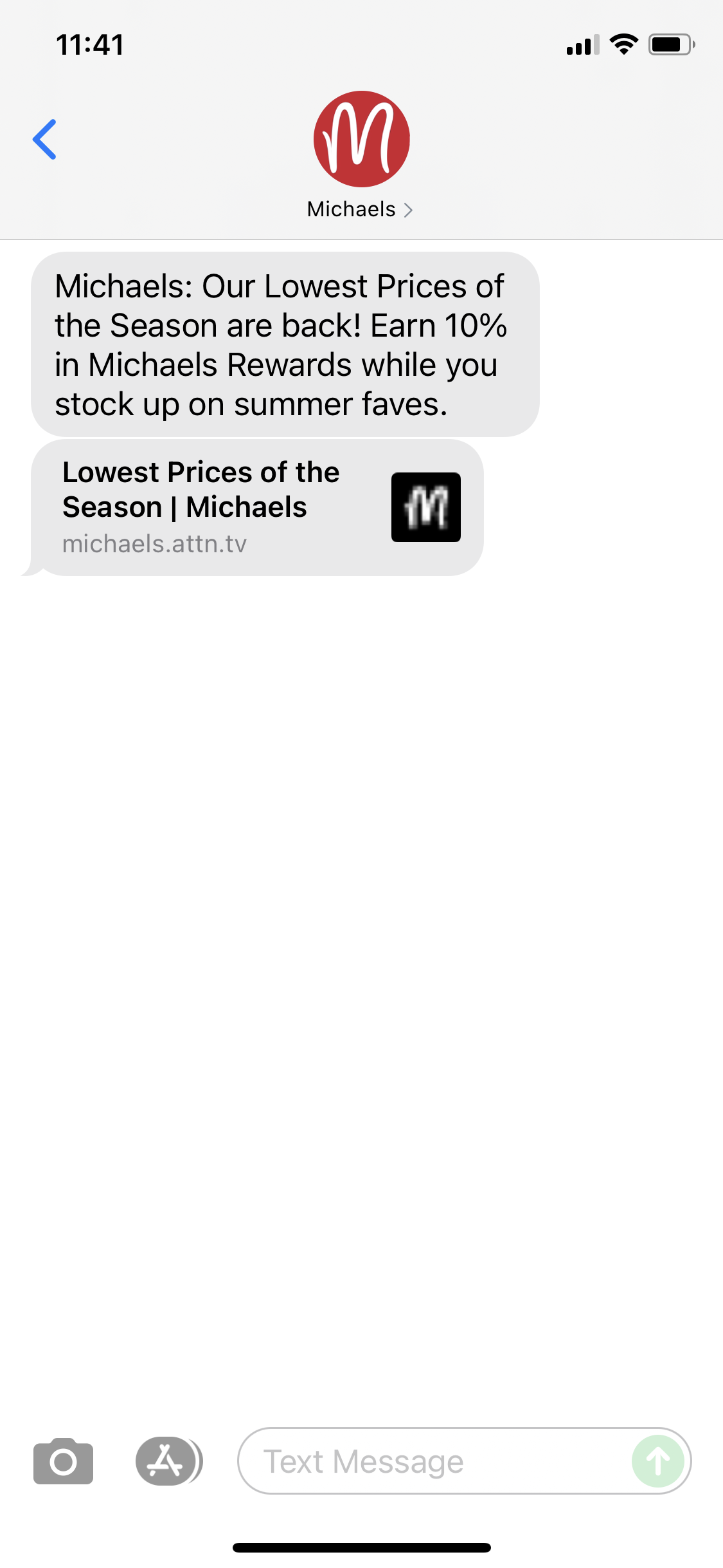 Michaels Text Message Marketing Example 06 13 2021 SMS Archives michaels-text-message-marketing-example-06-13-2021-sms-archives