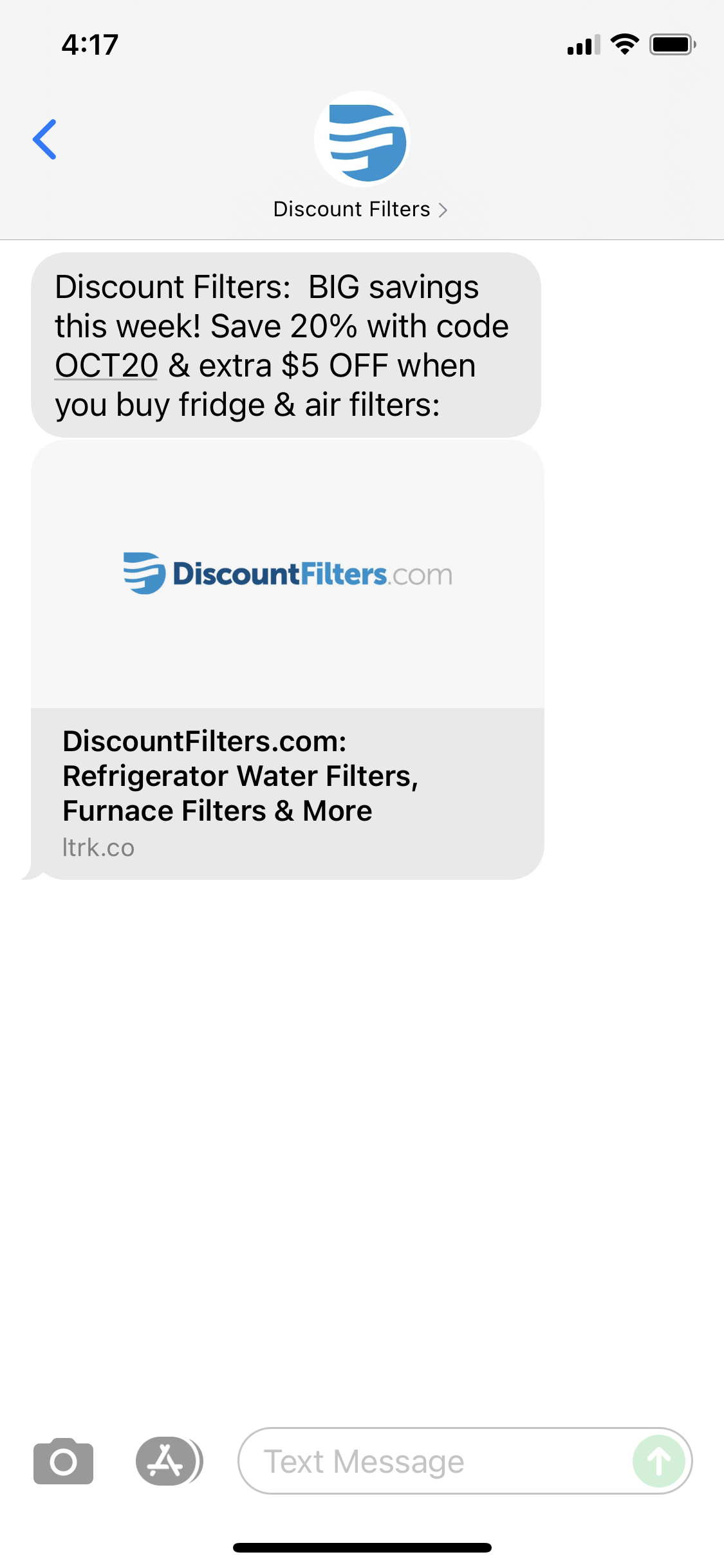 Discount Filters Text Marketing Examples | SMS Archives