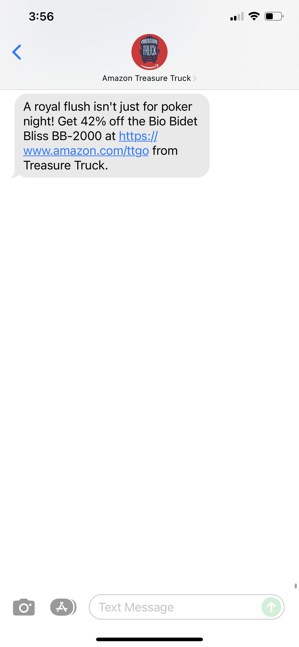 Amazon Treasure Truck Text Marketing Examples | SMS Archives