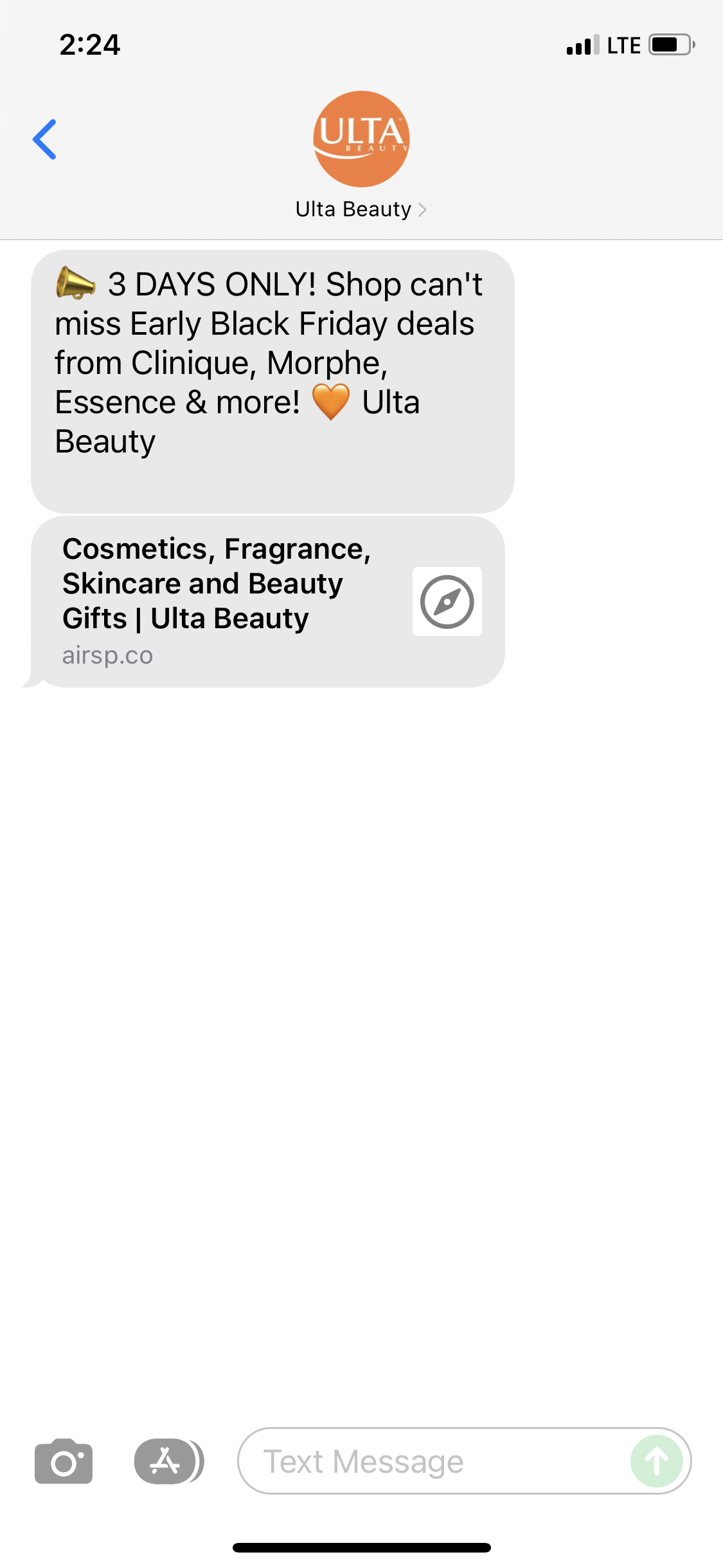 Ulta Beauty Text Marketing Examples | SMS Archives