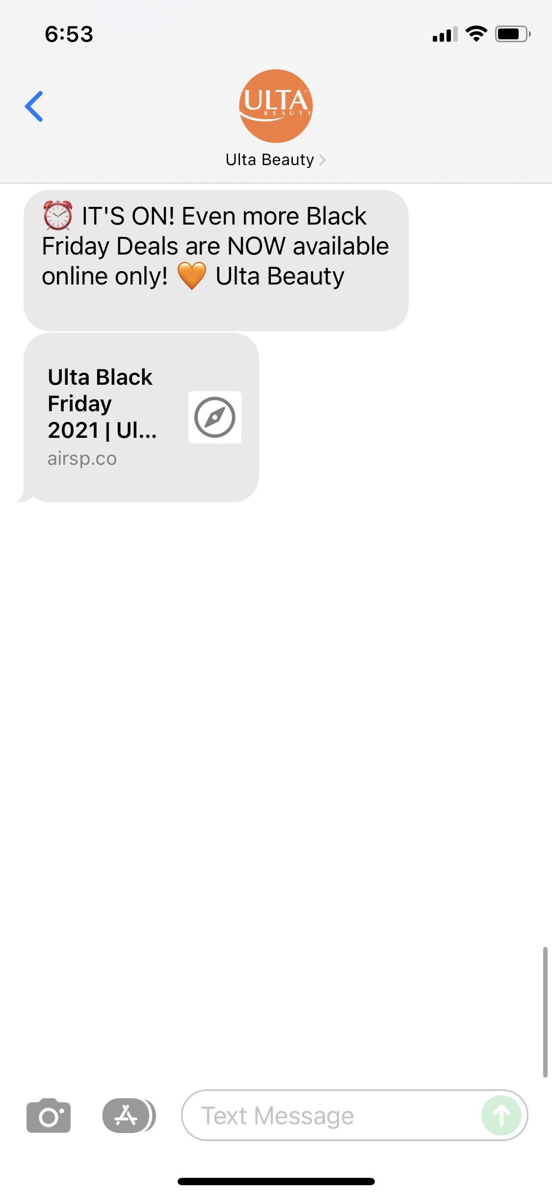 Ulta Beauty Text Marketing Examples | SMS Archives