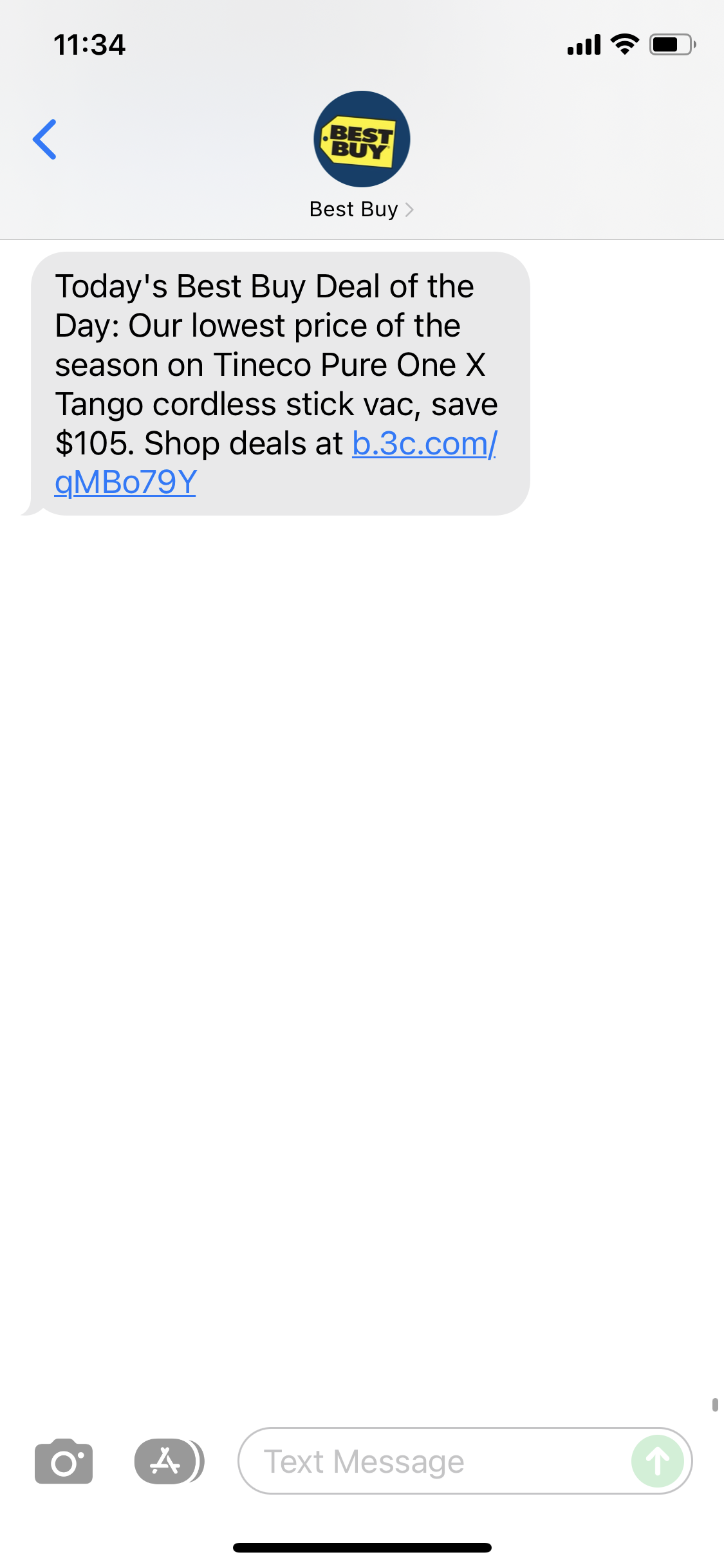 Best Buy Text Message Marketing Example – 12.19.2021 | SMS Archives
