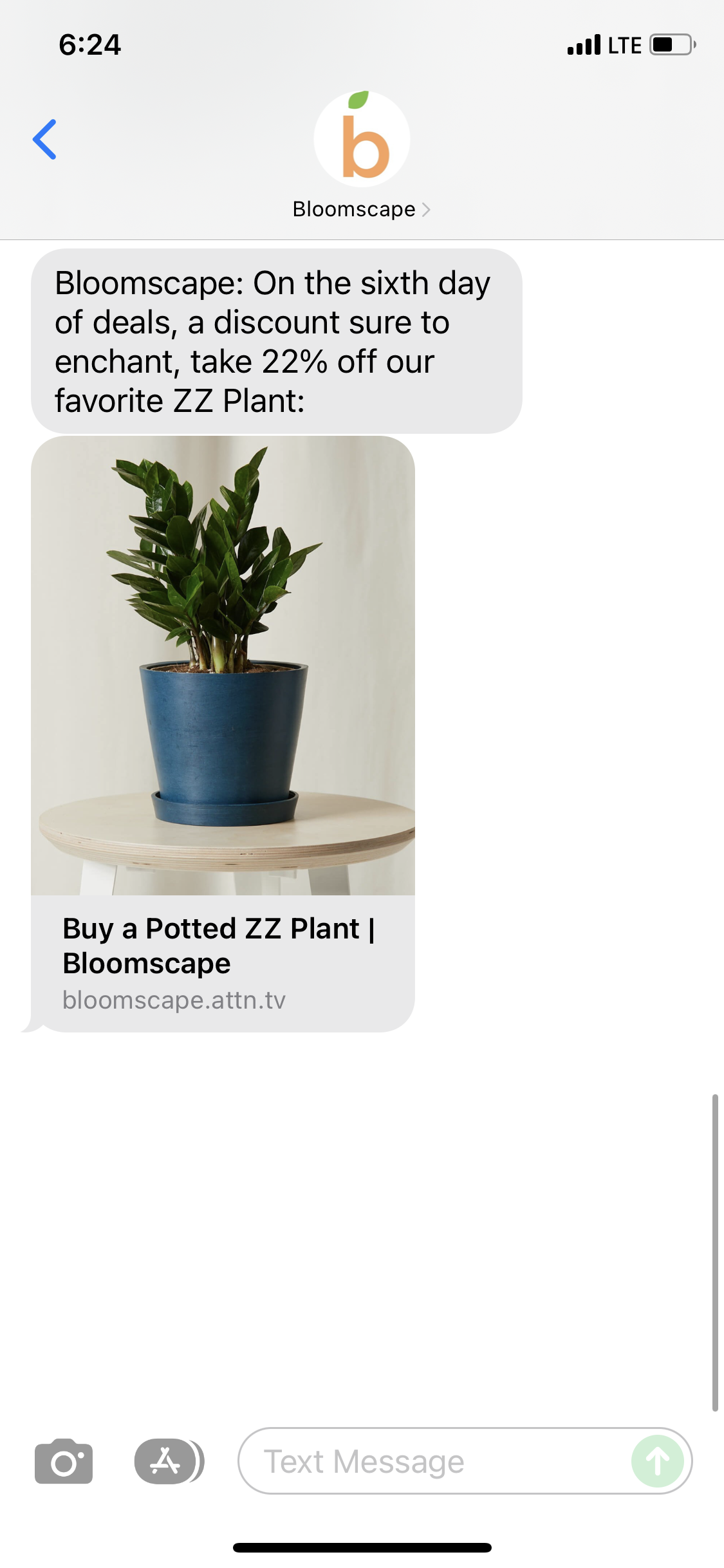 Bloomscape Text Marketing Examples | SMS Archives
