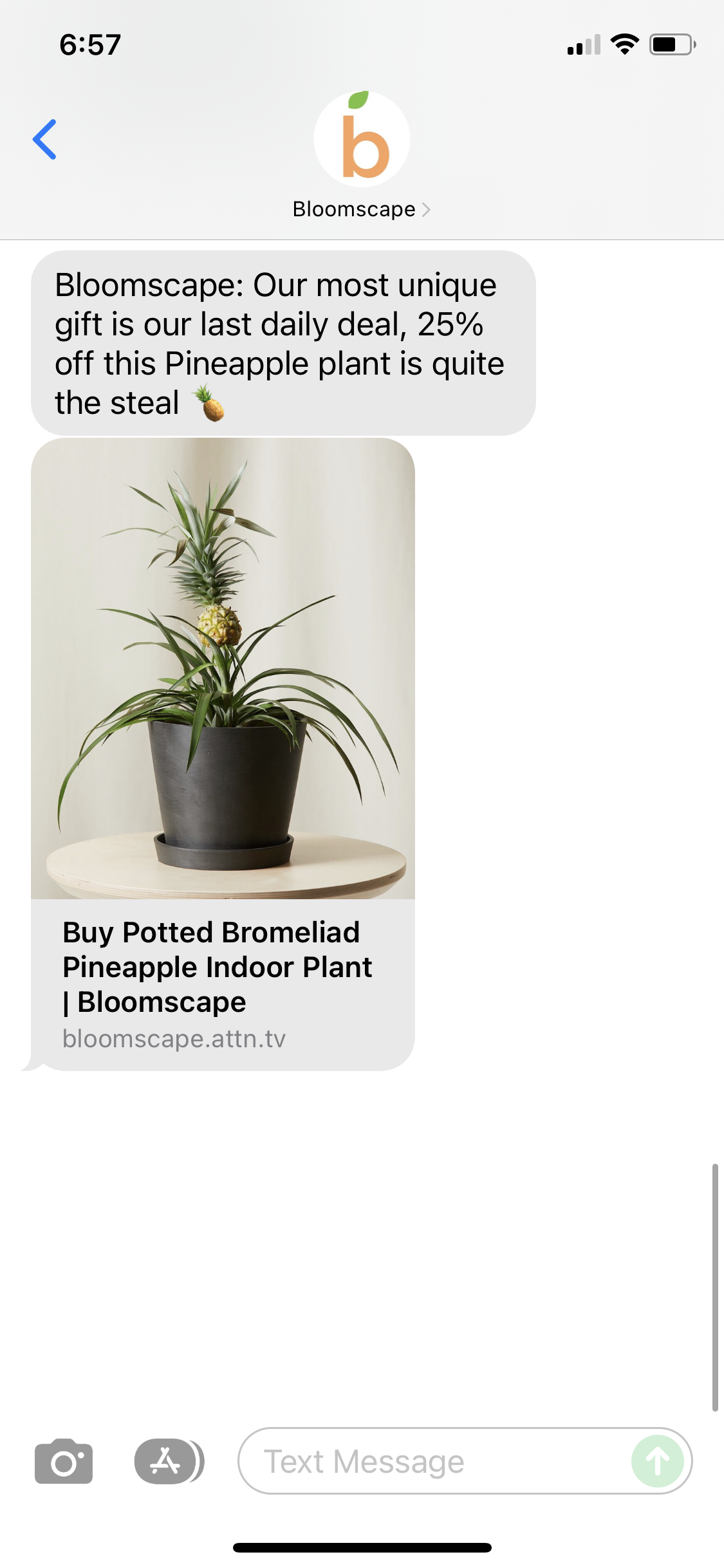 Bloomscape Text Marketing Examples | SMS Archives