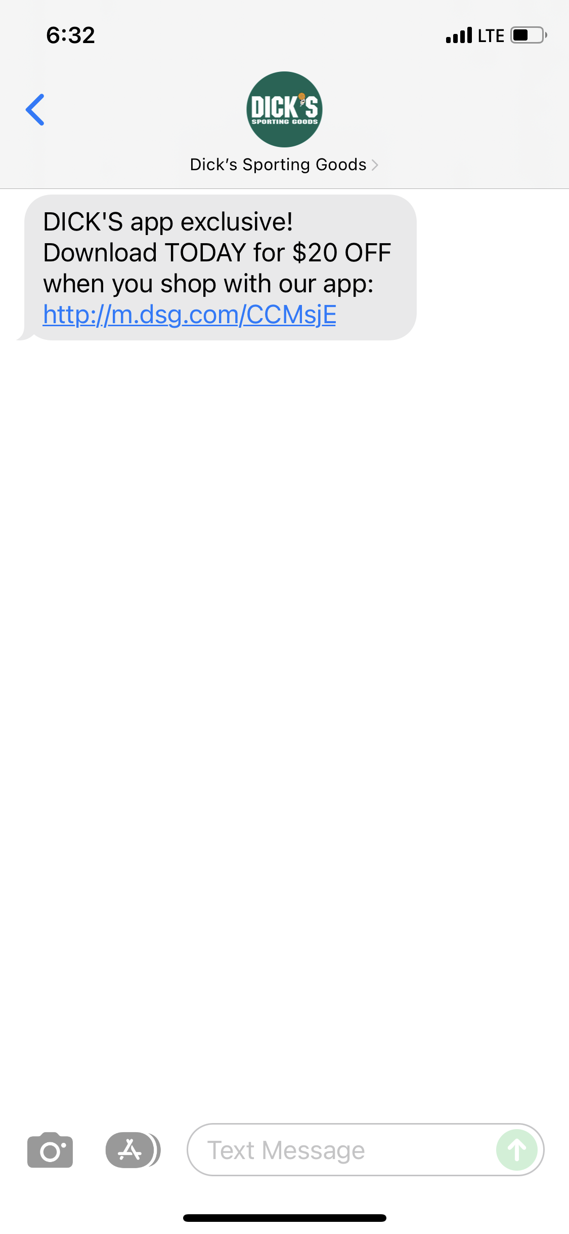 Dick’s Sporting Goods Text Message Marketing Example – 12.04.2021 | SMS ...