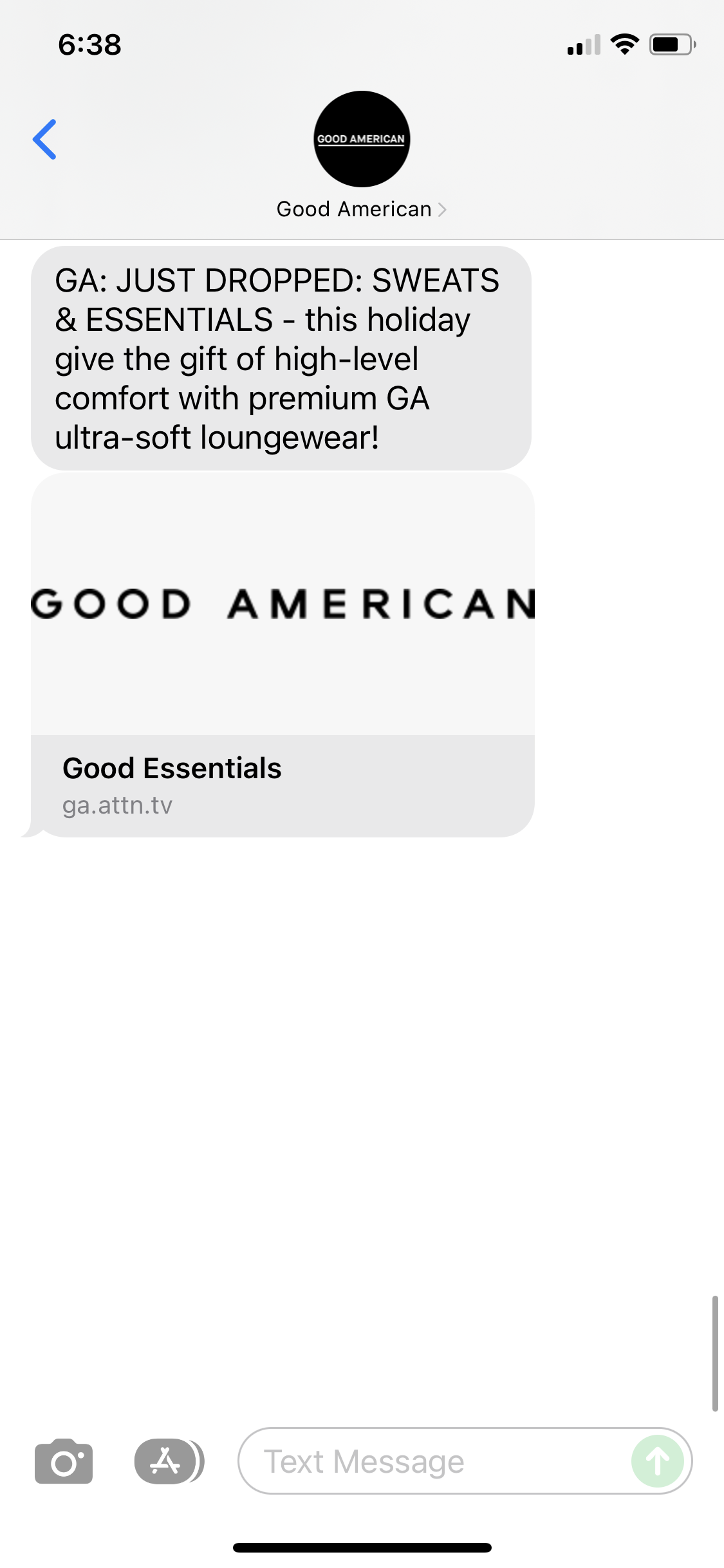 Good-American-Text-Message-Marketing-Example-08.31.2021 | SMS Archives
