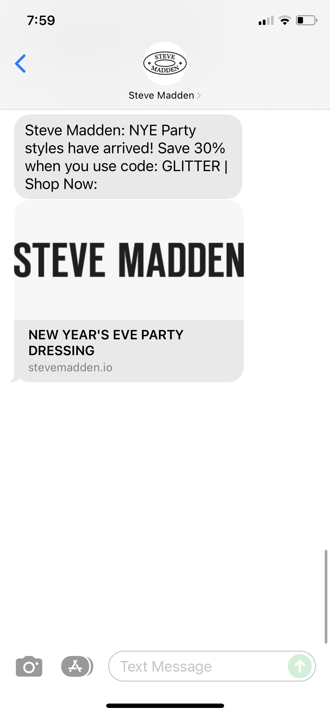Steve Madden Text Marketing Examples | SMS Archives